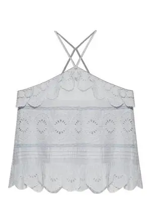 Isabel Marant Étoile Strappy Ruffled Top - Light Blue