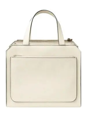 VALEXTRA Passepartout Top-handle Tote Bag - White
