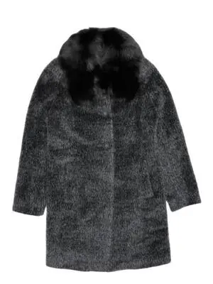 Max Mara Fur Collar Coat - Black