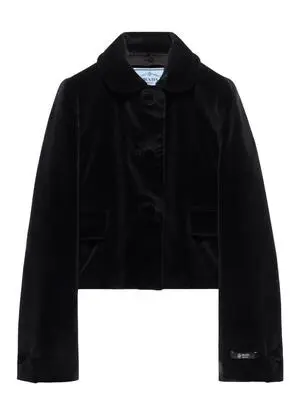 Prada Single-breasted Velvet Jacket - Black