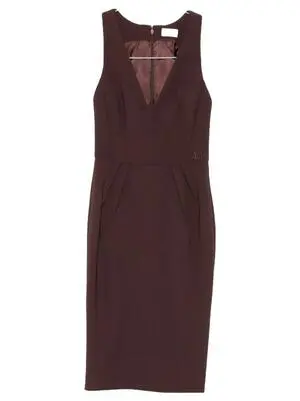 Elisabetta Franchi Sleeveless V-neck Pleated Dress - Black