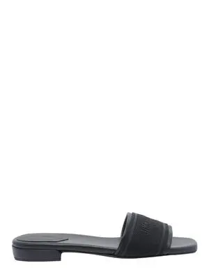 JIMMY CHOO Open-toe Flat Slides - Black
