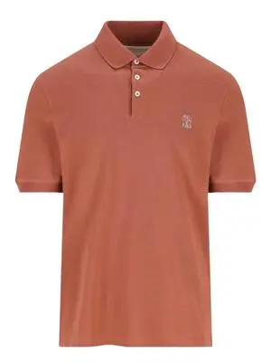 Brunello Cucinelli Logo T-shirt - Clay Color