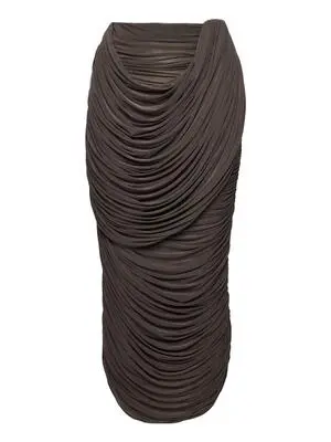Magda Butrym Draped Maxi Skirt - Brown