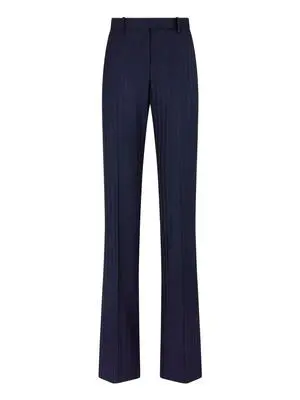 TOM FORD Tonal Stripe Tailored Straight Leg Pants - Black