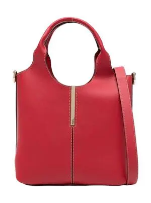 TOD'S Logo Engraved Mini Shopping Bag - Red