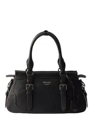 Prada Leather Tote Bag - Black