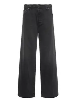 Khaite Winslow Mid Rise Baggy Jeans - Black