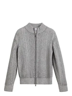 BRUNELLO CUCINELLI Brunello Cucinelli Ribbed Zip-Up Cardigan