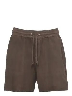 P.a.r.o.s.h Drawstring Suede Shorts - Brown