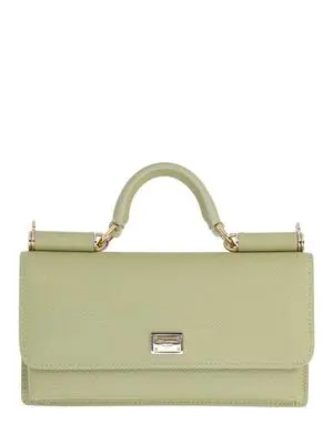Dolce & Gabbana Logo Plaque Foldover Top Clutch Bag - Nude