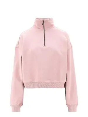 Emporio Armani Half-zip Logo Sweatshirt - Pink