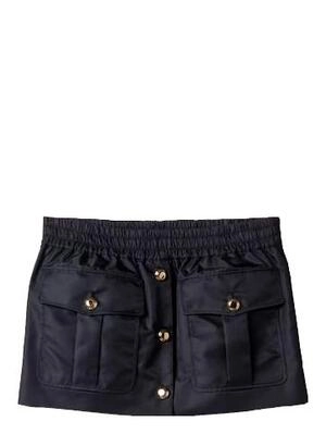 MIU MIU Miu Miu Elasticated Waistband Mini Skirt With Patch Pockets
