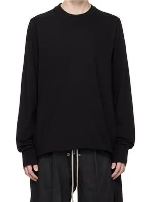 Rick Owens Long Sleeve Crewneck Sweatshirt - Black