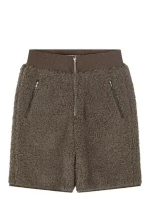 ENTIRE STUDIOS Elastic-waist Shorts With Side Zip Pockets - Brown