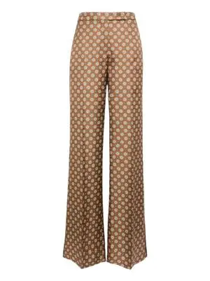 DOROTHEE SCHUMACHER Dorothee Schumacher Printed Wide-Leg Silk Pants