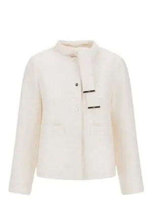 Herno 3d Textured Tweed Jacket - Ivory