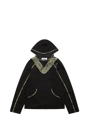 KIKO KOSTADINOV Pattern Trim Hoodie - Black/sage