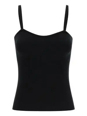 Max Mara Sweetheart Neckline Knit Top - Black