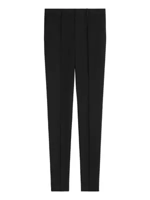 Celine Slim Trousers In Stretch Wool Gabardine - Black