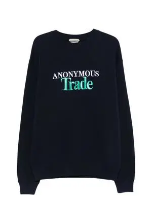 J.W.ANDERSON Jw Anderson Anonymous Trade Crewneck Sweatshirt - Navy