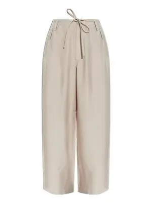 Y3 Drawstring Loose Fit Trousers - Nude