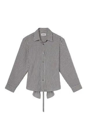 AGOLDE In Solene" Stripe Shirt - Gray