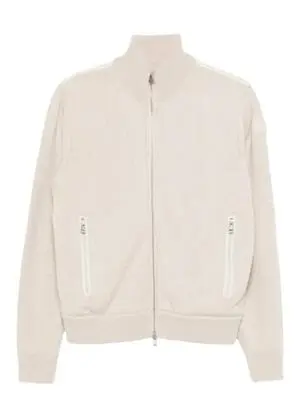 Moncler Tricot Zip Pockets Cardigan - Beige