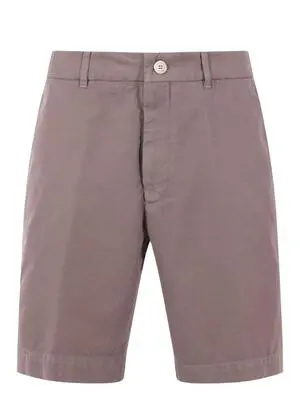 Brunello Cucinelli Garment-dyed Gabardine Bermuda Shorts - Gray