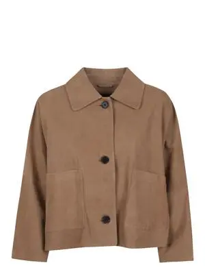 ARMA Boxy Button-front Jacket - Brown