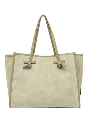 GIANNI CHIARINI Leather Shoulder Bag With Knot Detail - Willow
