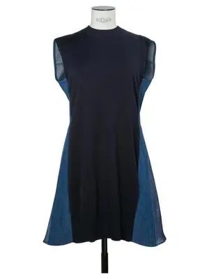 Sacai Sleeveless Crewneck Dress - Navy Blue