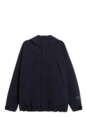 Maison Kitsuné Hooded Parka With Concealed Zipper And Snap Button Closure - Black