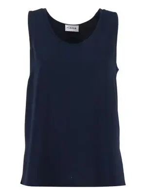 P.a.r.o.s.h Sleeveless Round Neck Top - Blue