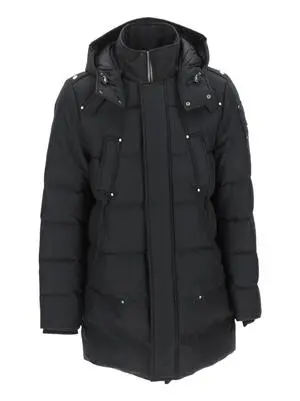Moose Knuckles Padded Coat With Detachable Hood - Black