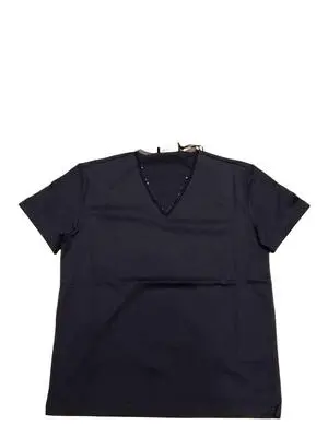 Fabiana Filippi V-neck Short Sleeve T-shirt - Black