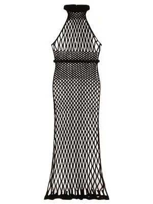 Givenchy Halterneck Sheer Maxi Dress - Black
