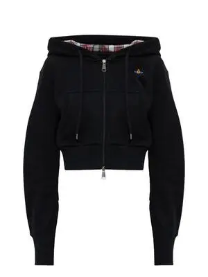 VIVIENNE WESTWOOD Leo Striped Drawstring Hoodie - Black