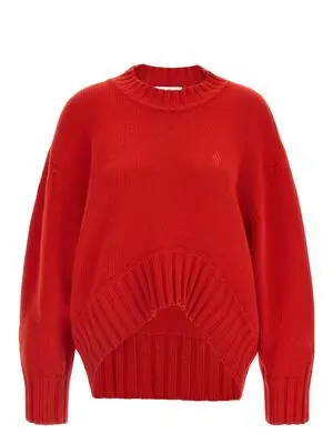 Attico Asymmetrical Hem Knitwear - Red