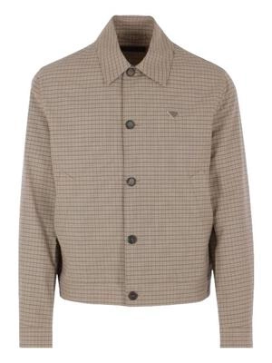 Prada Checked Button-up Jacket - Rope Ash