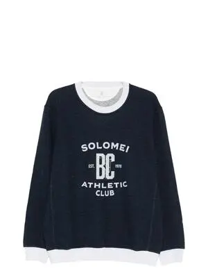 Brunello Cucinelli Brunello Cucinelli Graphic Printed Glittered Sweatshirt Black