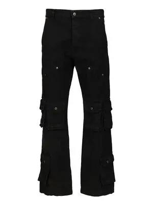 Off-White Logo Embroidered Cargo Pants - Black