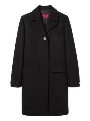 GUCCI Gucci Single-Breasted Batavia Coat With Interlocking G Patch