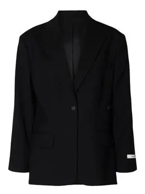 SELECTED Double-breasted Jacket With Notched Lapels - Black