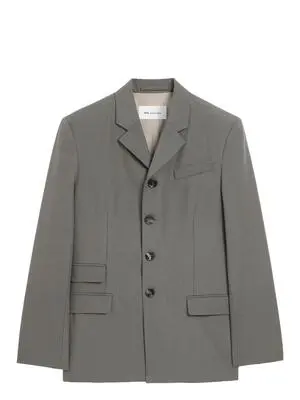 Ami Long-sleeved Casual Jacket - Carbon Gray