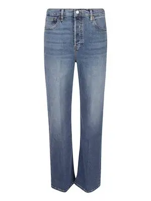 RE/DONE High Rise Wide-leg Jeans - Blue