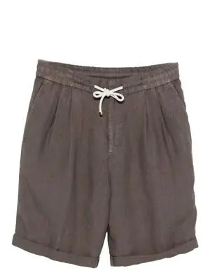 Brunello Cucinelli Pleated Drawstring Shorts - Black