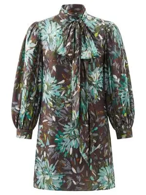 GUCCI Gucci Printed Silk Twill Dress