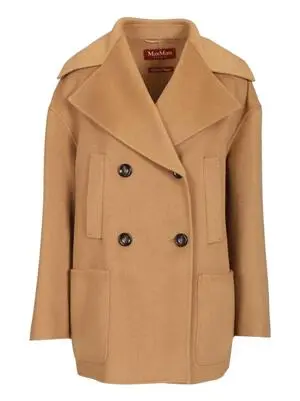 Max Mara Double-breasted Coat - Nude