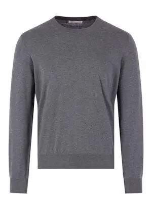 Brunello Cucinelli Crew Neck Knitted Jumper - Gray